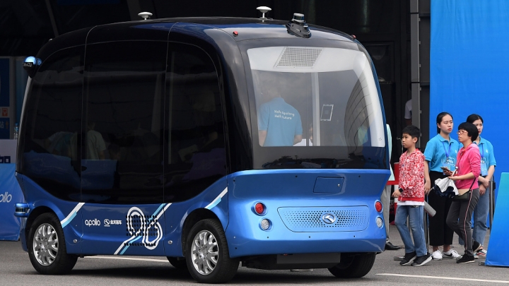 China's first driverless bus put into trial operation - China Plus