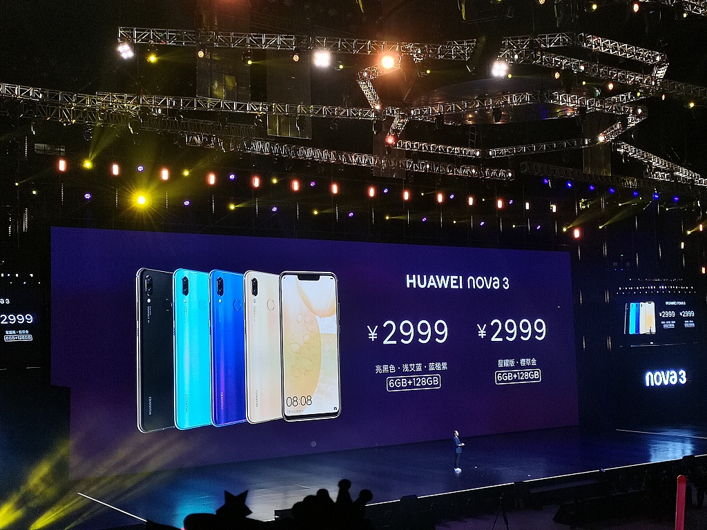 Huawei's new nova3 its 100-millionth phone of 2018 - China Plus