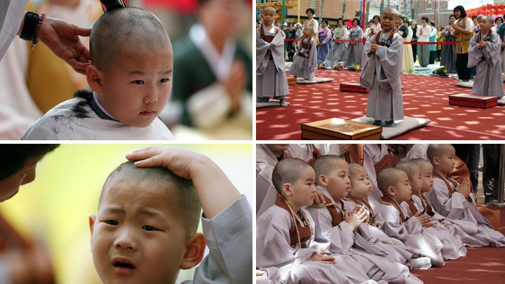 'Children becoming Buddhist monks' ceremony in South Korea - China Plus